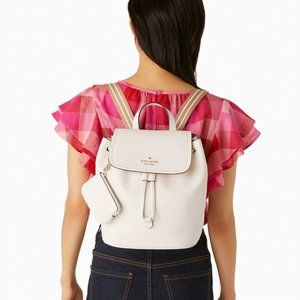 kate spade | Bags | New Kate Spade Rosie Medium Flap Backpack Parchment ...